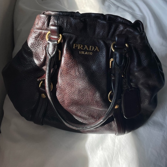 Prada | Bags | Vintage 200s Prada Signature Top Handle Bag | Poshmark